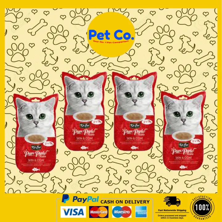 KIT CAT PURR PUREE PLUS+ TUNA FISH OIL - SKIN COAT CARE SET OF 4 ...
