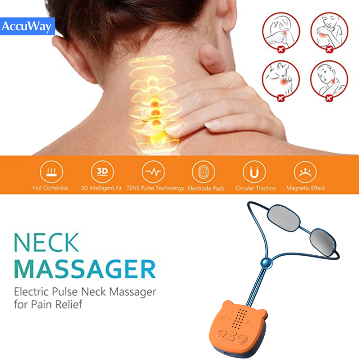 AccuWay 4 Modes 9 Level EMS Hanging Neck Cervical Spine Massager Tens ...