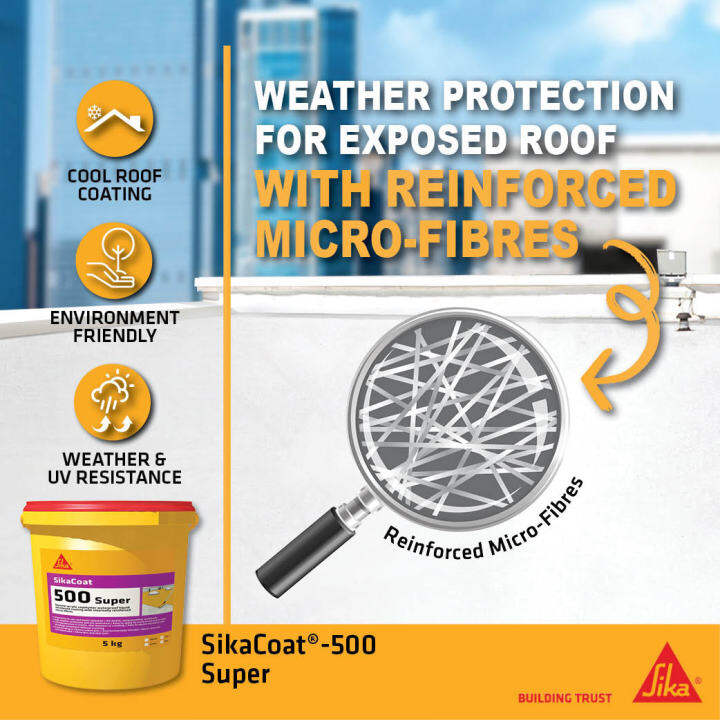 (20KG) Sika Coat 500 Super Water Base Liquid Elastic Waterproofing ...