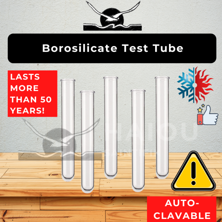 US/Samco Borosilicate Rimless/Rim Glass Test Tube / Boiling Tube ...