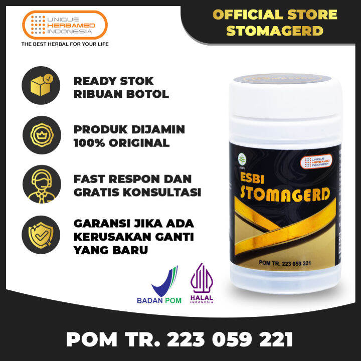 Esbi Stomagerd Obat Herbal Mengatasi Maag Asam Lambung Gerd Gangguan Pencernaan - 50 Kapsul ...