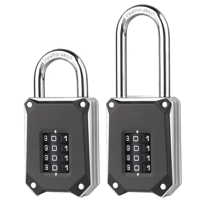 2 Pcs Combination Lock 4 Digit Combination Padlock Long and Short Beams ...