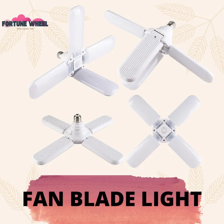 FAN BLADE LED Garage Light Bulb, Deformable LED Light 45W Warm White ...