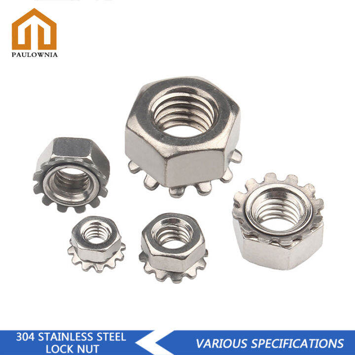 304 Stainless Steel Toothed Nut M3 M4 M5 M6 M8 M10 Hex Hexagon Socket Head K-Nut K-Cap Nut Multi ...