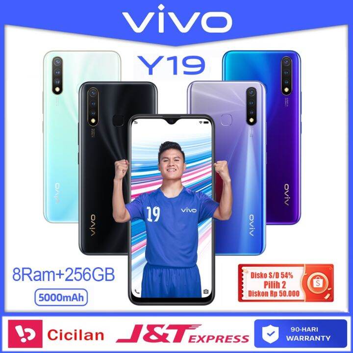 vivo Y19 RAM 8/256GB 5000mAh hp smartphone baru handphone PK OPO XIOMI RENO 6 | Lazada Indonesia