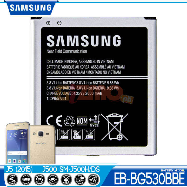 Original Samsung Galaxy J5 2015 (SM-J500F) Battery Model EB-BG530BBE ...