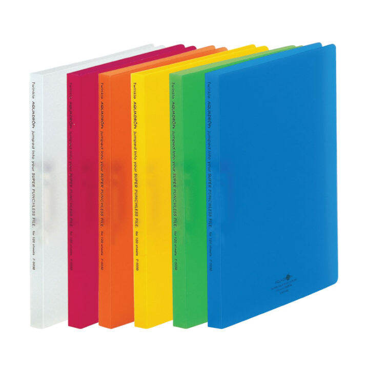 แฟ้มหนีบ LIHIT Aqua Drops Super Punchless File A4 F-5030 | Lazada.co.th