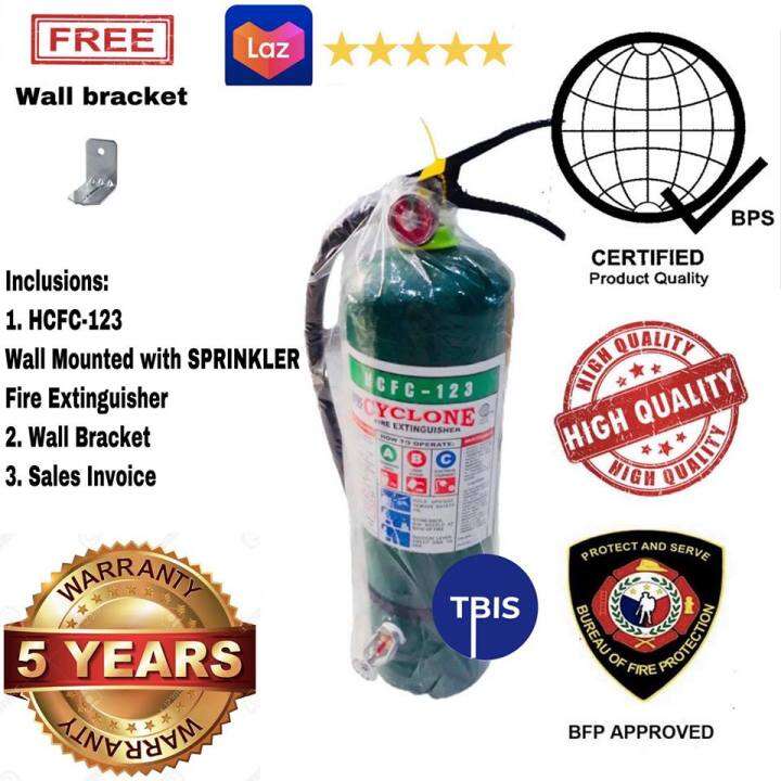 Fire Extinguisher HCFC-123 10lbs HCFC 10lbs with SPRINKLER Green ...