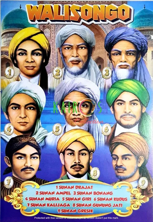 Poster Edukasi Anak Muslim Wali Songo | Lazada Indonesia