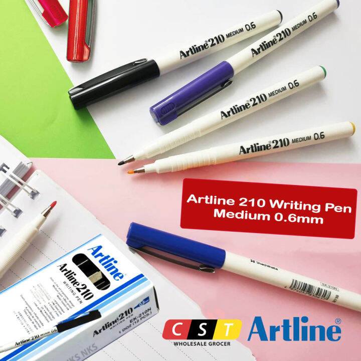 Artline 210 Writing Pen Medium 0.6mm (12 pcs) | Lazada