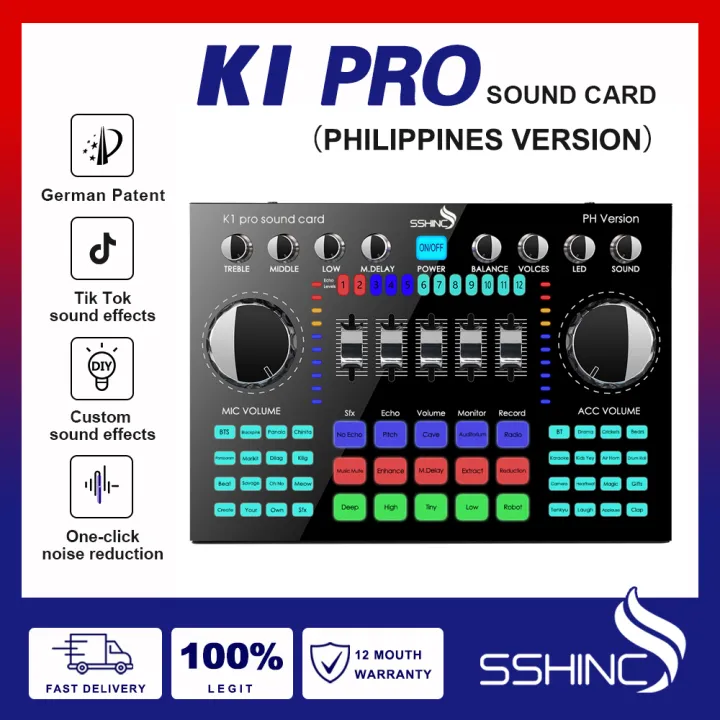 【SSHINC】K1pro k1 sound card Philippines version podcast recorder with ...