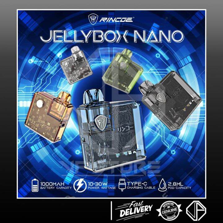 [ORIGINAL] RINCOE JELLY NANO KIT POD SYSTEM JELLY NANO CARTRIDGE ...