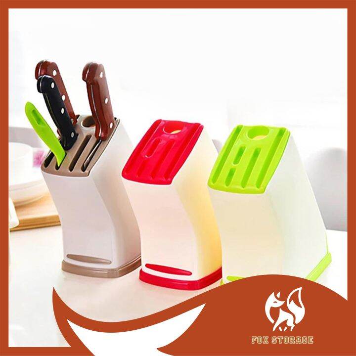 Kitchen Plastic Knife Holder Knife Storage Rack Drain Kitchen Knife ...
