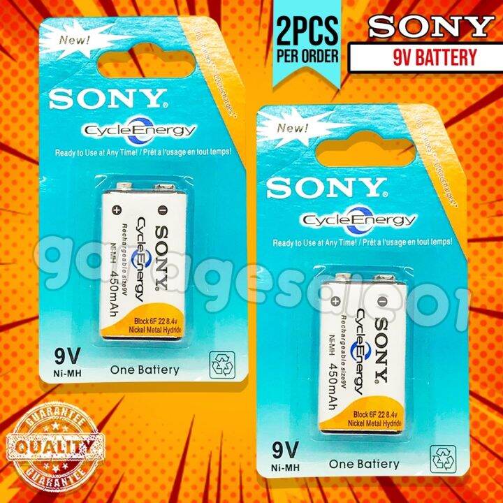 ⚡2PCS SONY 9v Rechargeable Battery⚡ | Lazada PH