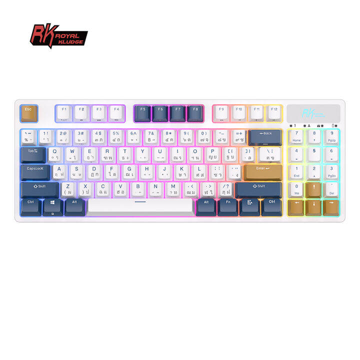 🖥 Royal Kludge RK89 RGB Hotswap RK คีย์ไทย - English คีย์บอร์ดไร้สาย ...