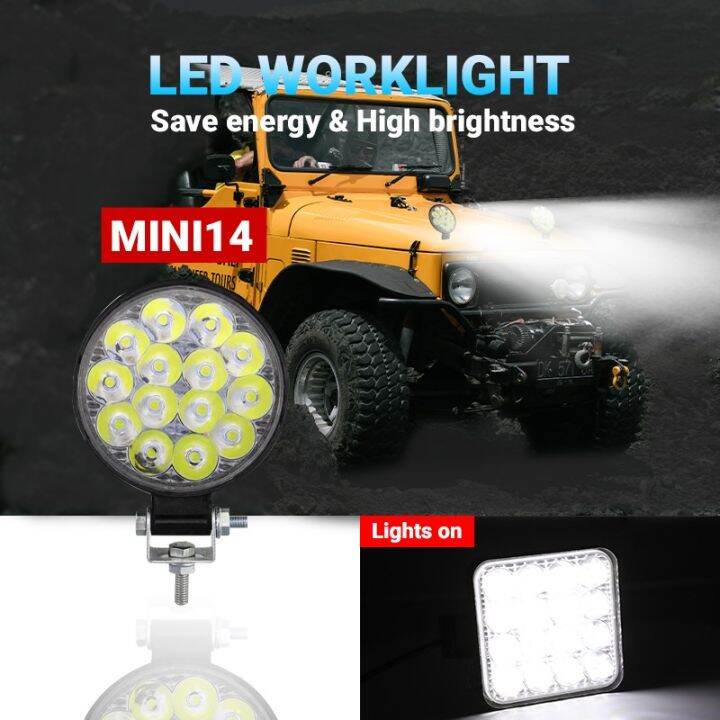 1PC 42W LED Work Light Car Motorcycle SUV Truck Lorry Forklift Foglight ...