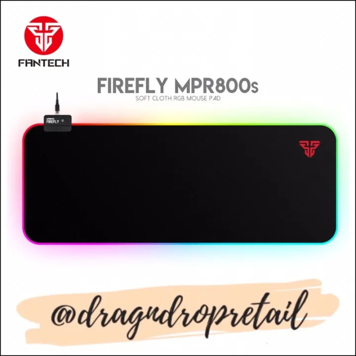 FANTECH MPR800S FIREFLY Soft Cloth RGB Gaming Mouse Pad -Black, Pink ...