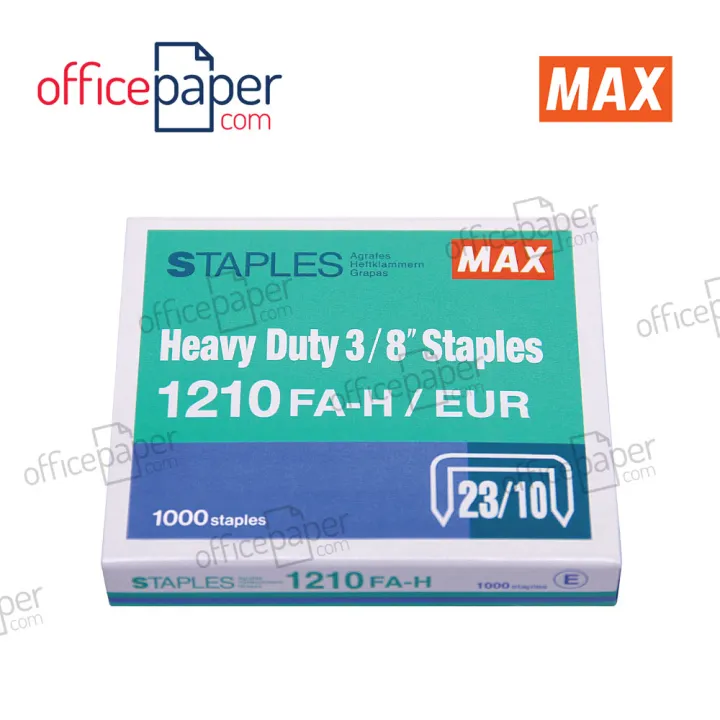 MAX HEAVY DUTY 3/8" STAPLES 1210 FA-H / ML | Lazada
