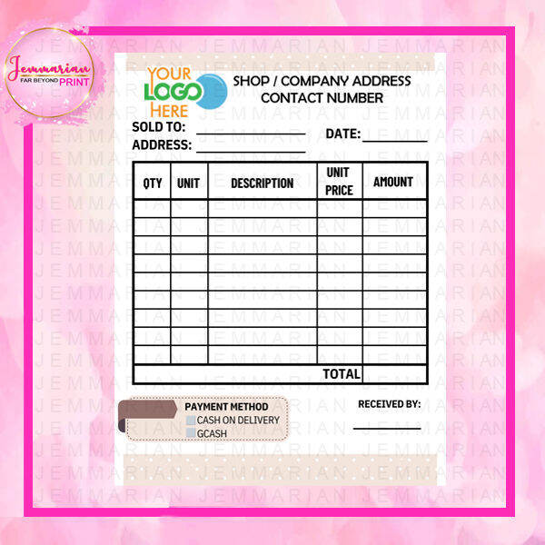 PERSONALIZE RECEIPT / SALES INVOICE | Lazada PH