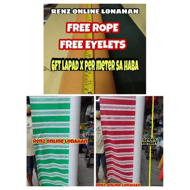 Per Meter Stripe Tolda Trapal 6ft Height x per meter sa haba / Diy Lona ...