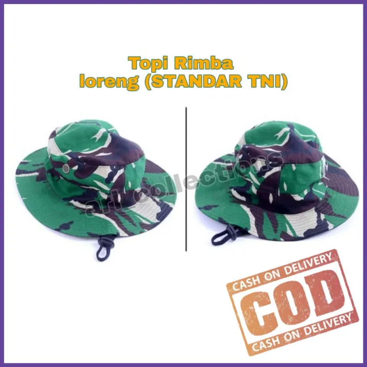 TOPI RIMBA LORENG MALVINAS/topi rimba army lapangan | Lazada Indonesia