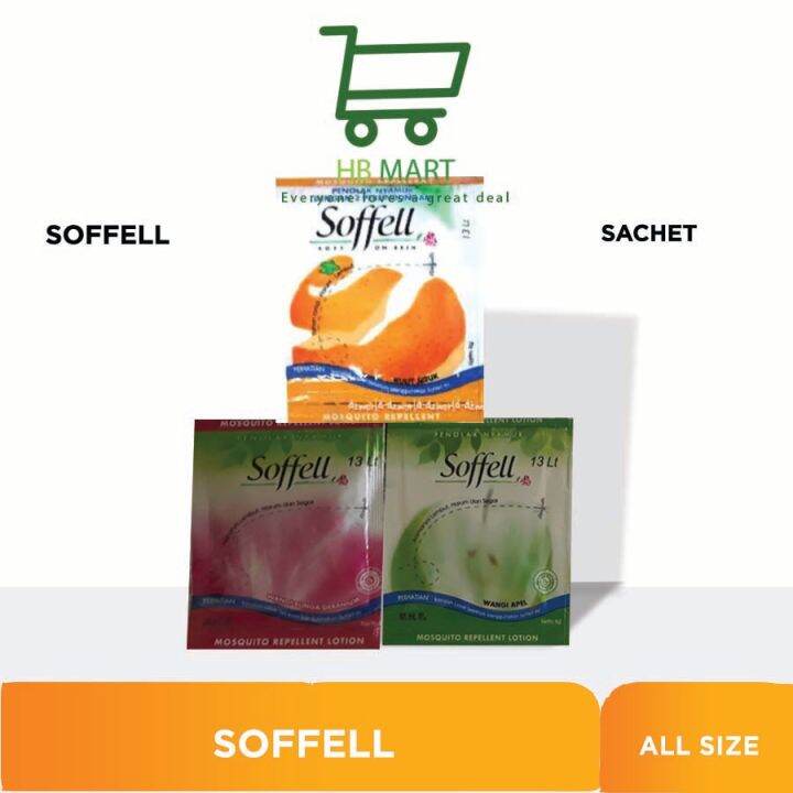 [ISI 24 PCS] SOFFELL SACHET RENTENG PINK GERANIUM,KULIT JERUK dan APEL ...
