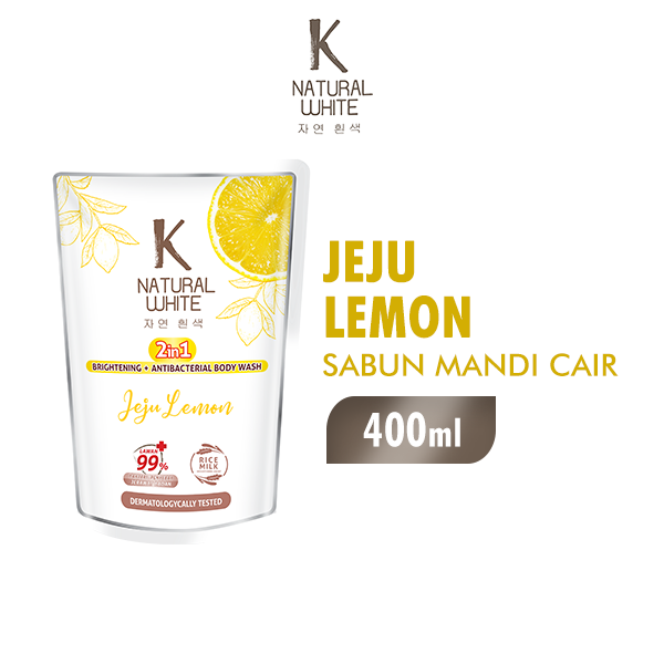 K NATURAL WHITE Sabun Mandi Cair Jeju Lemon Pouch 400ml | Lazada Indonesia