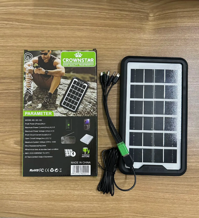 SOLAR PANEL GD-10X/GD10X 3W 6V USB SOLAR PANEL OUTDOOR EMERGENCY ...