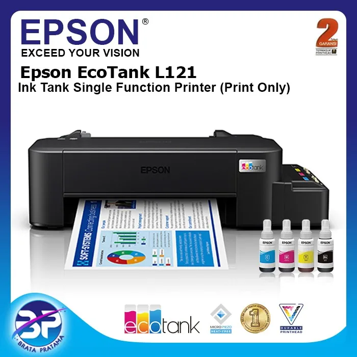 Epson L121 Ink Tank Single Function Printer (Print Only) | Lazada Indonesia