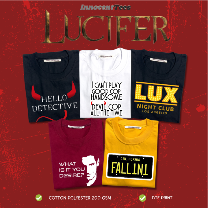 [INNOCENTTEES] LUCIFER TSHIRT II TV SERIES INSPIRED SHIRT II SMALL TO ...