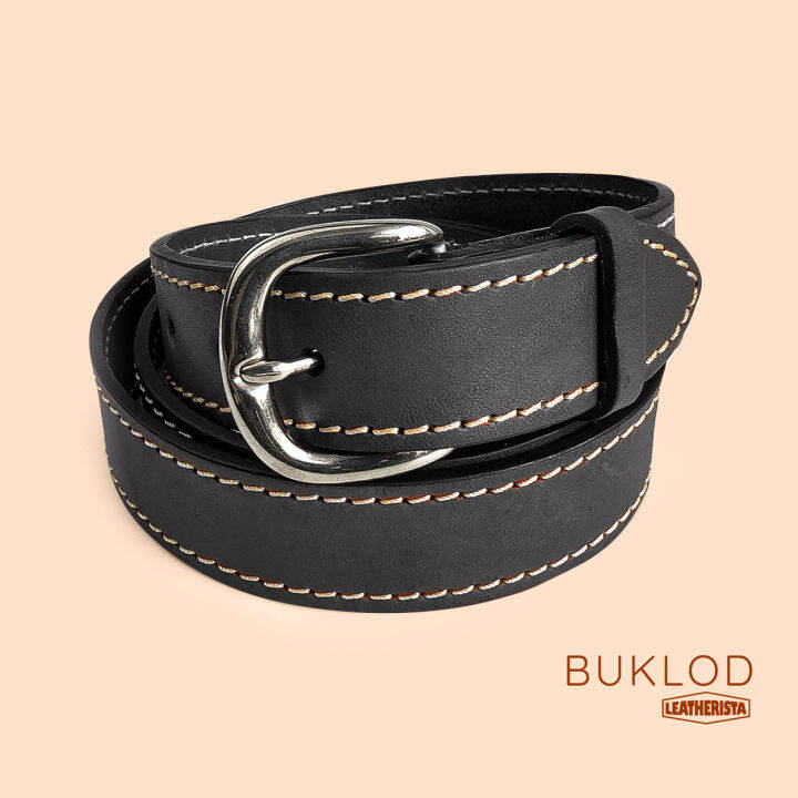 Leatherista Lokal Buklod Matte Black (Leather Belt for Men and Women ...