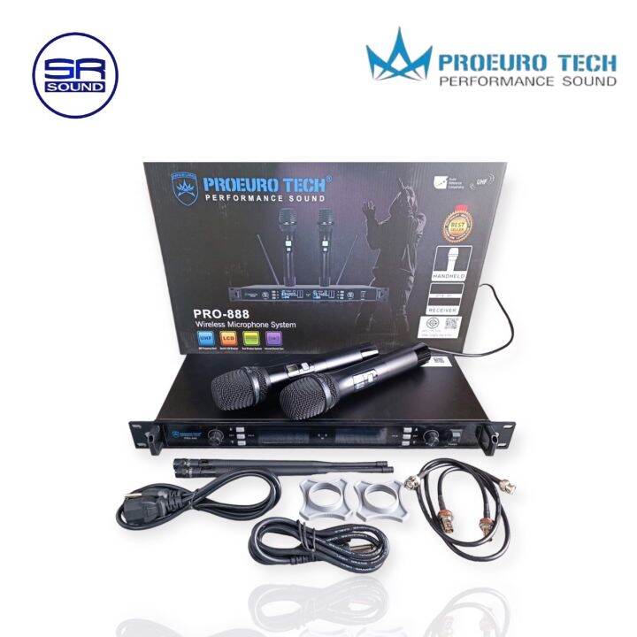 PROEUROTECH PRO-888 ไมค์ลอยถือคู่ ปรับคลื่นได้ UHF ** ไม่มีแร็ค ** / ราคาต่อ 1 ชุด (สินค้าใหม่ ...