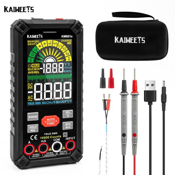 Smart Rechargeable Multimeter 10000 Counts Auto Range Ture RMS 1000V ...