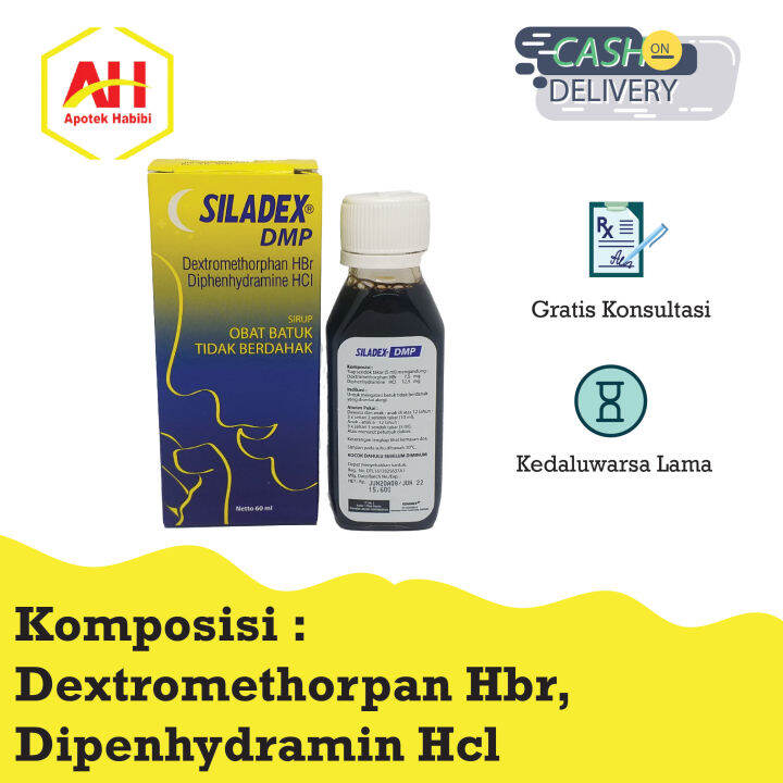 Siladex Siladek Siladeks DMP D M P sirup 60ml 60 ml Obat batuk siladex ...