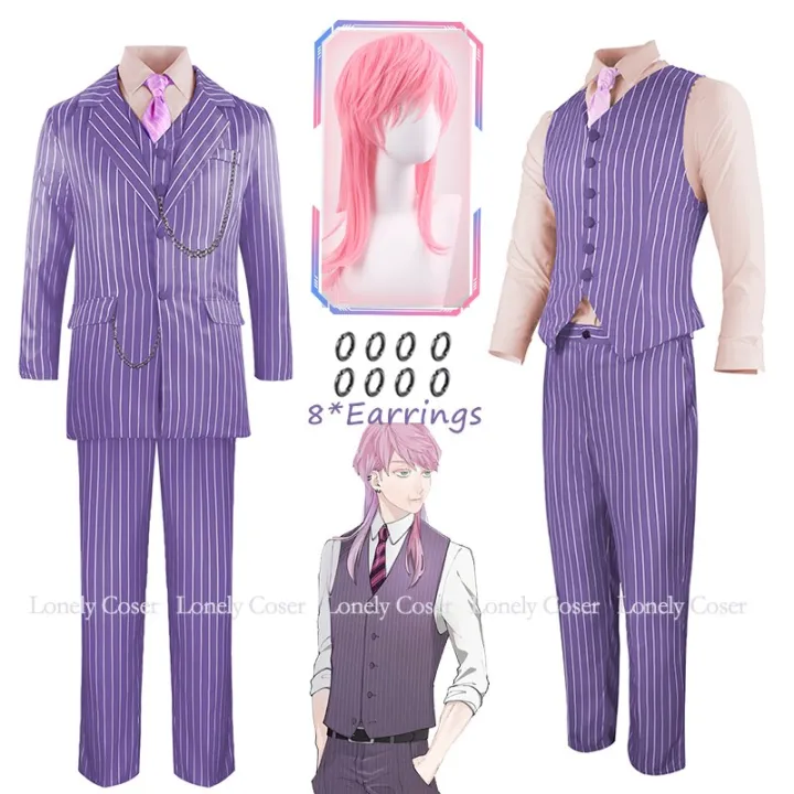 Anime Tokyo Revengers Haruchiyo Sanzu Akashi Cosplay Costume Purple ...