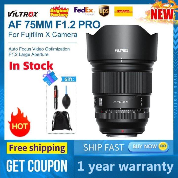 VILTROX 75Mm F1.2 Lens Auto Focus Large Aperture Portrait APS-C For Fuji X Fujifilm XF Mount ...