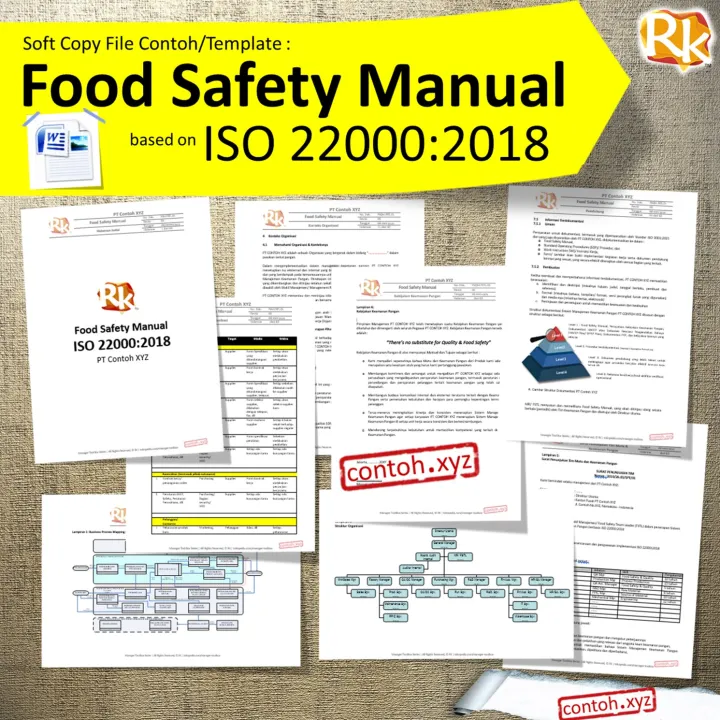 [Softcopy #03] Contoh/ Template: Food Safety Manual ISO 22000:2018 ...