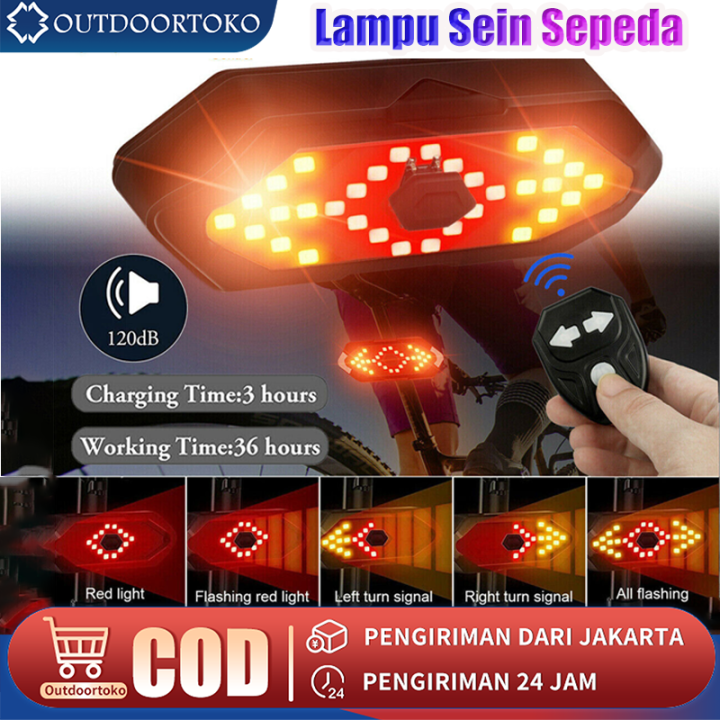 Lampu Sein Sepeda/ Lampu Sein Sepeda USB Wireless Tanpa Kabel ...