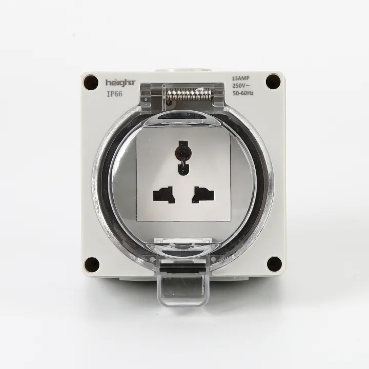 H66-US ปลั๊กไฟกันน้ำ สวิทช์ไฟกันน้ำ(EU/US/UK Socket - Weather Proof ...