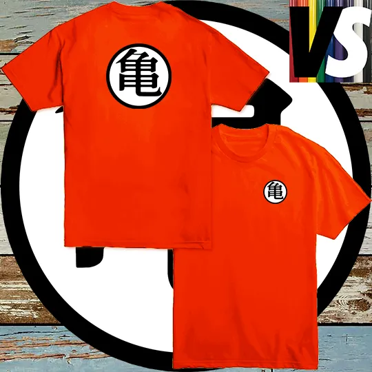 DBZ Turtle School Uniform Anime Shirt Vinyl Print Front And Back ...