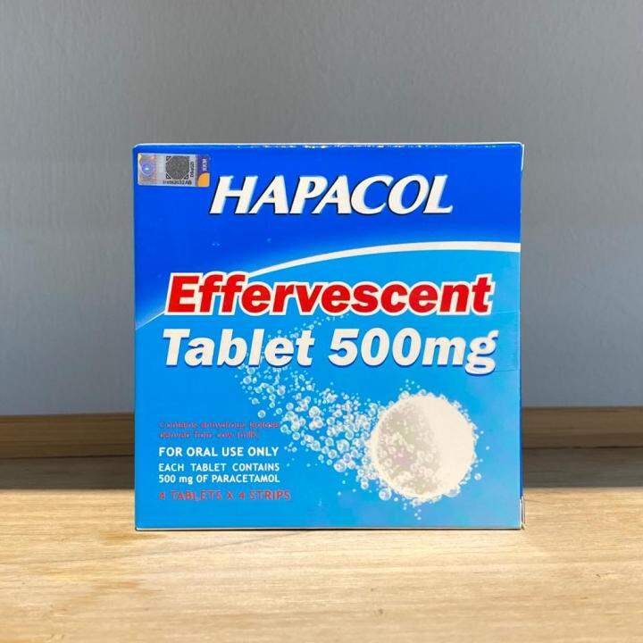 Hapacol Effervescent Tablet 500mg 4 tablets x 4 strips (box) | Lazada