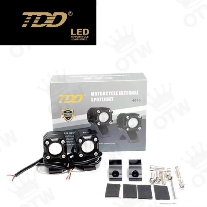 TDD 4646 Motorcycle Led Headlight Single lamp Version 2 Cree 20w (White ...