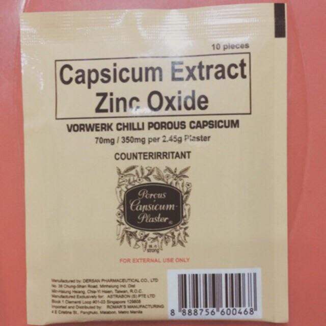 Capsicum Extract Zinc Oxide Chili Plaster Counterirritant | Lazada PH