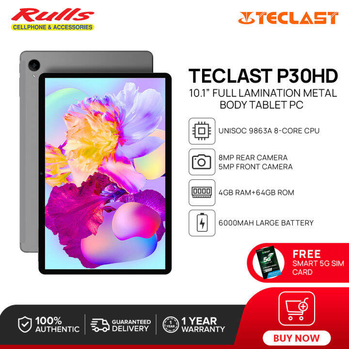 Teclast P30HD Tablet | 4GB RAM+64GB ROM | 10.1-inch FHD Screen | Unisoc ...