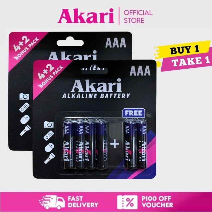 Akari Alkaline Battery AAA LR03 1.5V - 4 2 in a pack Buy 1 Take 1 ...