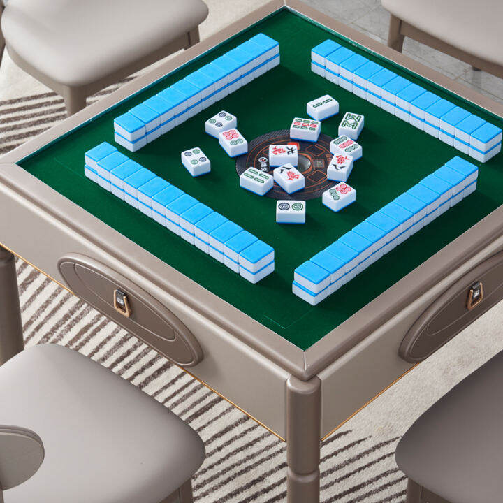 Modern luxury solid wood mahjong machine table dual-purpose rectangular ...