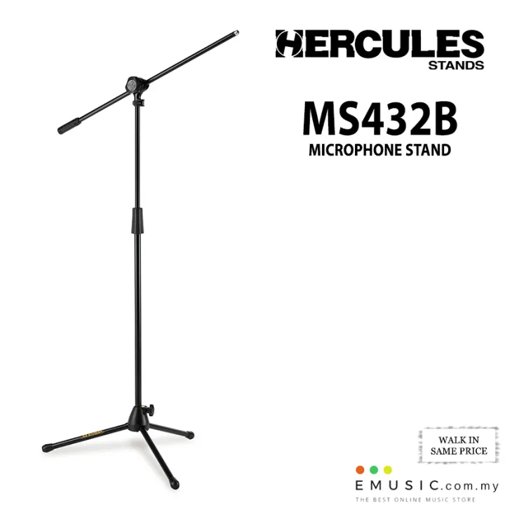 Hercules MS432B Quick Turn Tripod Microphone Stand W/2 In 1 Boom | Lazada