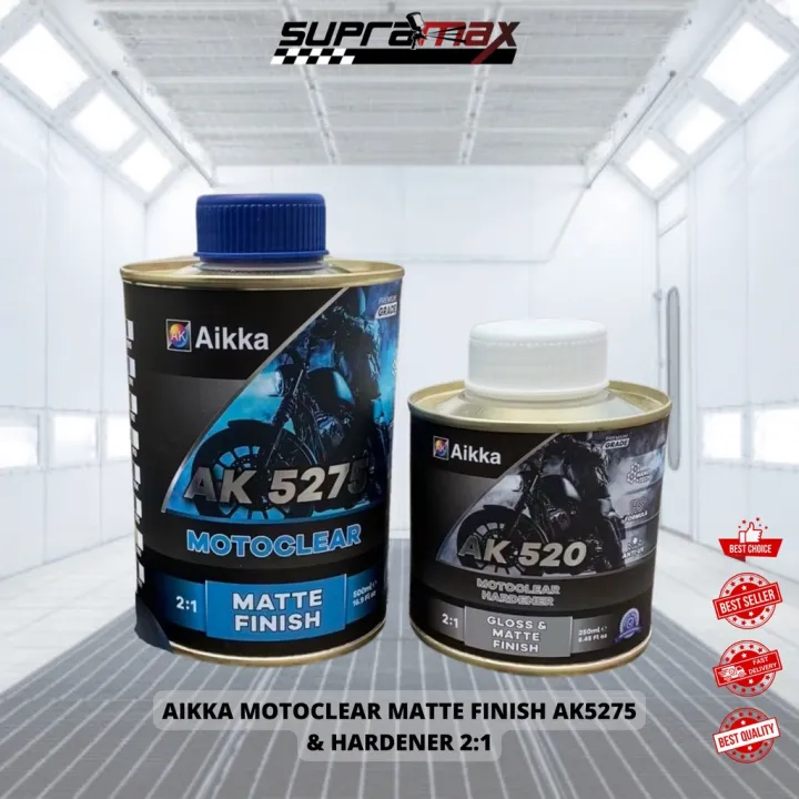 AIKKA Motoclear Matte Finish AK5275 & Hardener 2:1 Supramax (Matt Flat ...