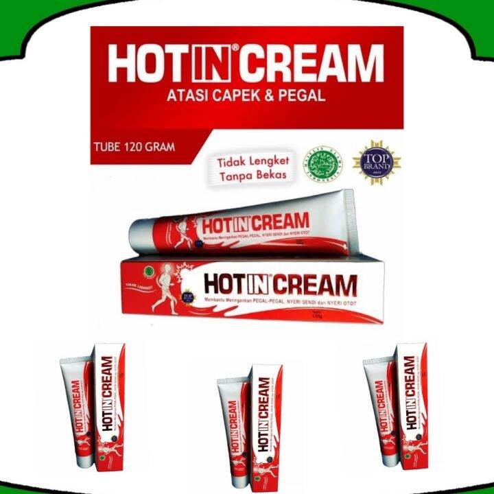 ORIGINAL HOTIN CREAM TUBE 120 GRAM / HOT IN CREAM 120 G / CREAM PEGAL ...