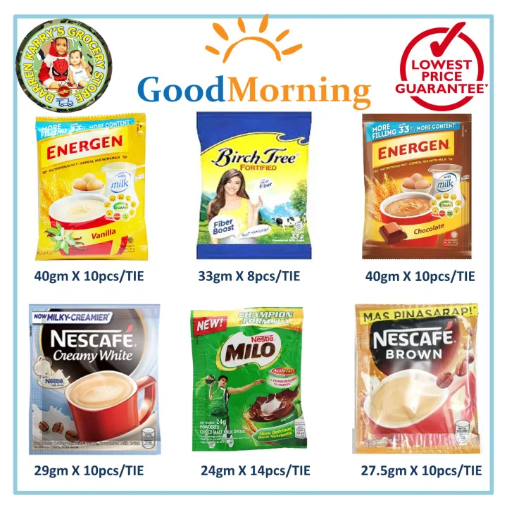 GOOD MORNING * Nescafe Brown & Creamy White * Birch Tree Fortified ...